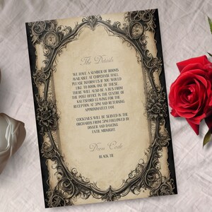 Gothic Wedding Invitation, INSTANT DOWNLOAD, Victorian Wedding Suite ...