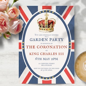 Editable Coronation Garden Party Invitation INSTANT DOWNLOAD, Invite ...