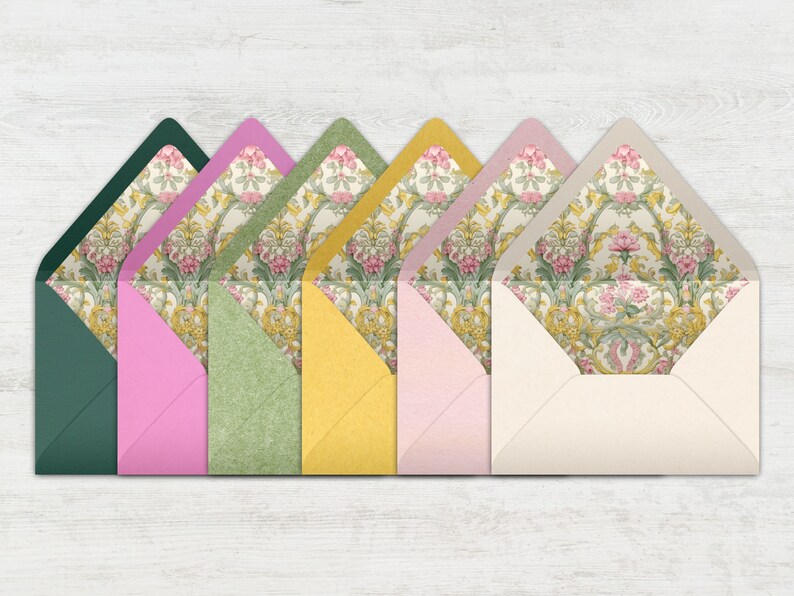 Envelope Liner Jane Austen Style INSTANT DOWNLOAD Canva - Etsy