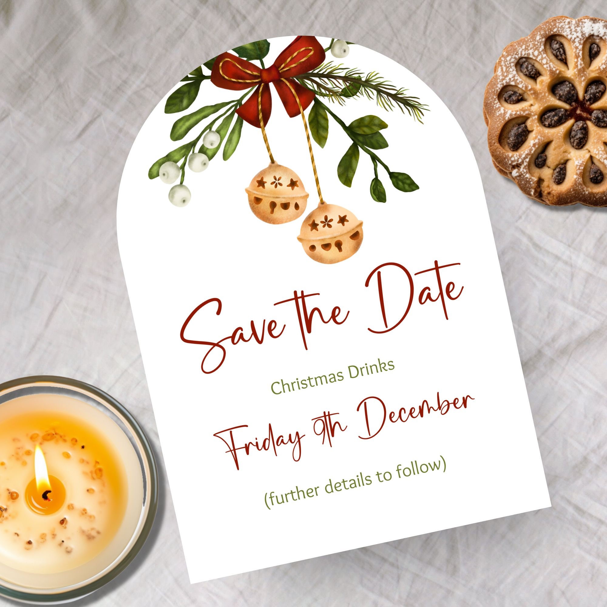 Christmas Save the Date Editable Template INSTANT DOWNLOAD Christmas ...