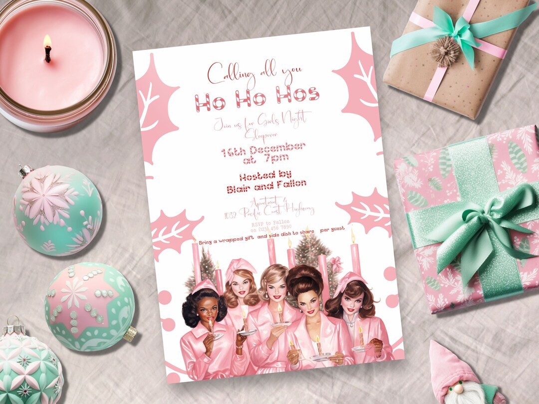 Christmas Party, Friendsmas, INSTANT DOWNLOAD, Christmas Cocktail ...
