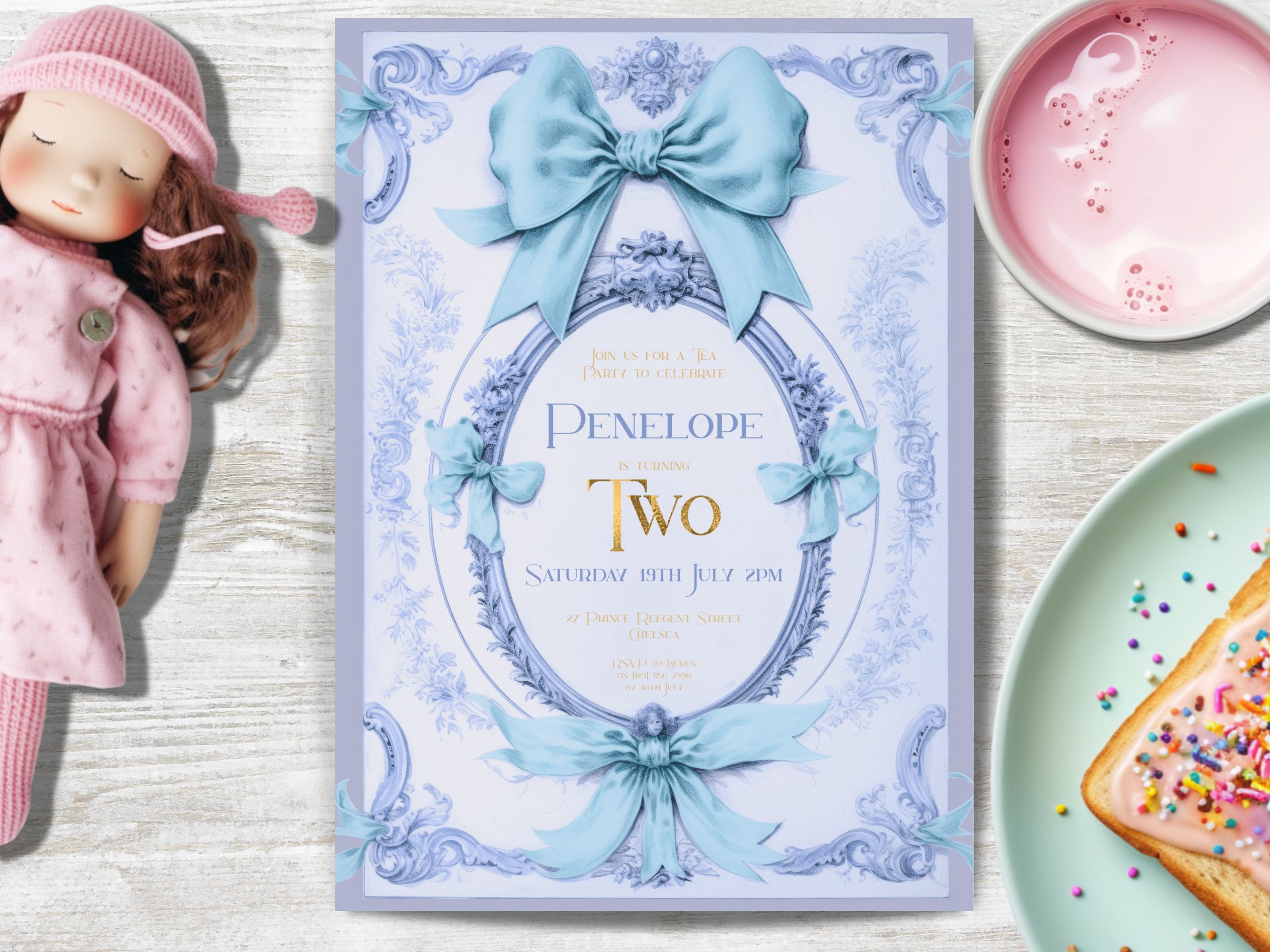 Tea Party Invitation, INSTANT DOWNLOAD, Victorian, Regency, Fancy Tea ...