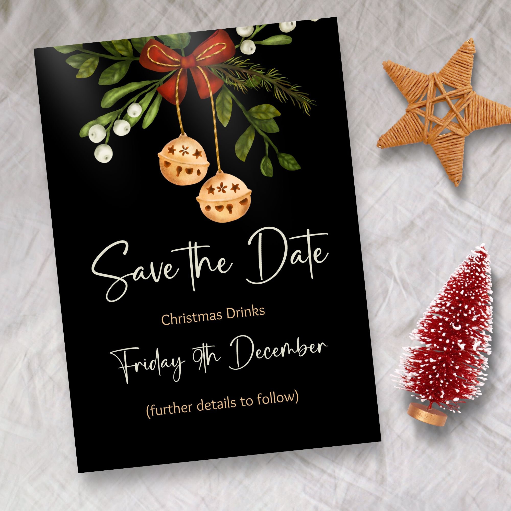 Guardar La Fecha De Navidad Editable