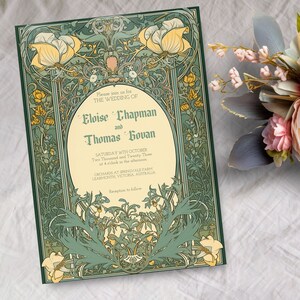 Art Deco Wedding Invitation, INSTANT DOWNLOAD, Victorian Wedding Suite ...