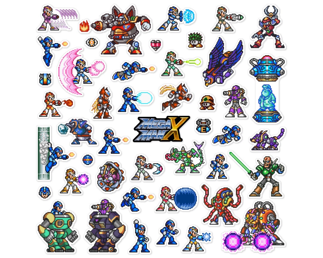Mega Man X Sticker Set 45 Pieces - Etsy