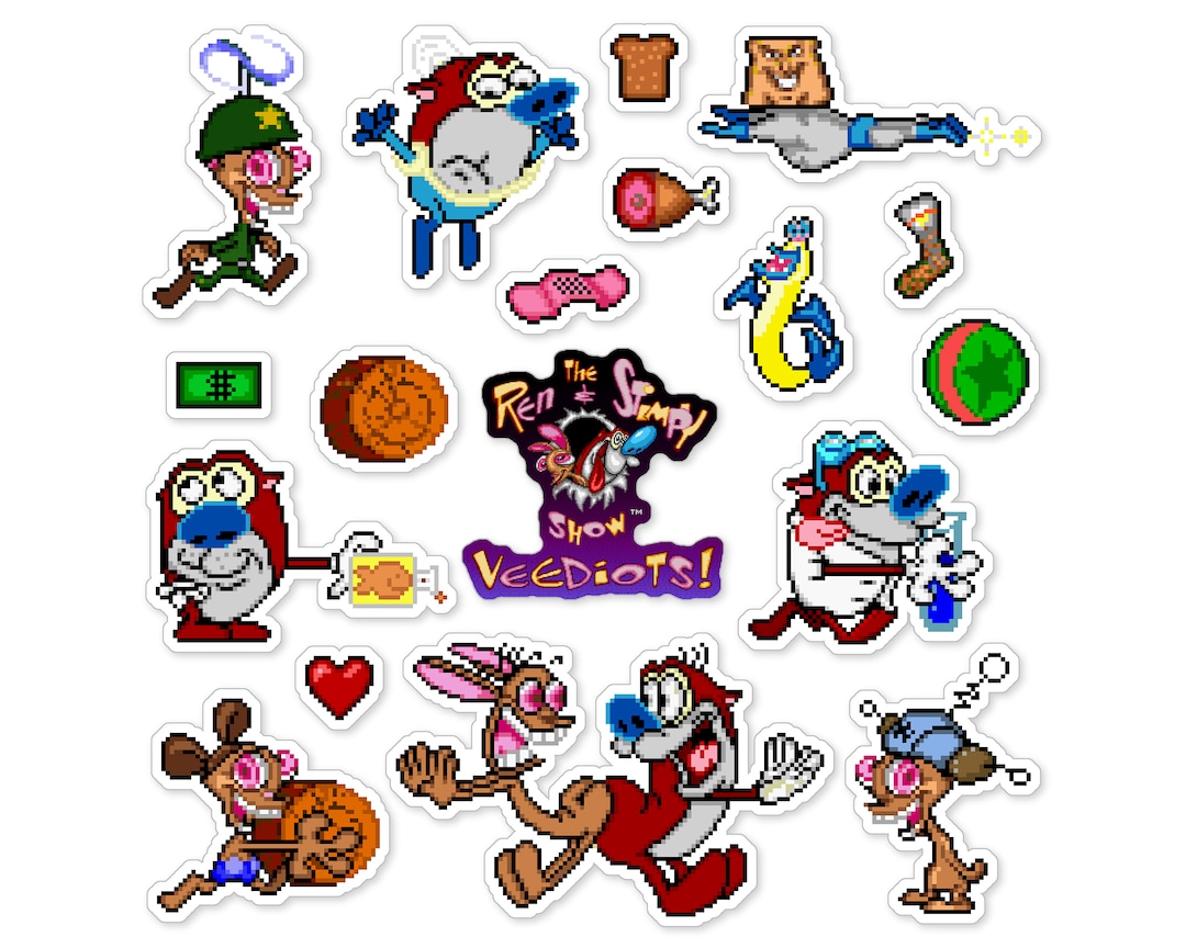 The Ren & Stimpy Show Veediots Sticker Set 18 Pieces - Etsy