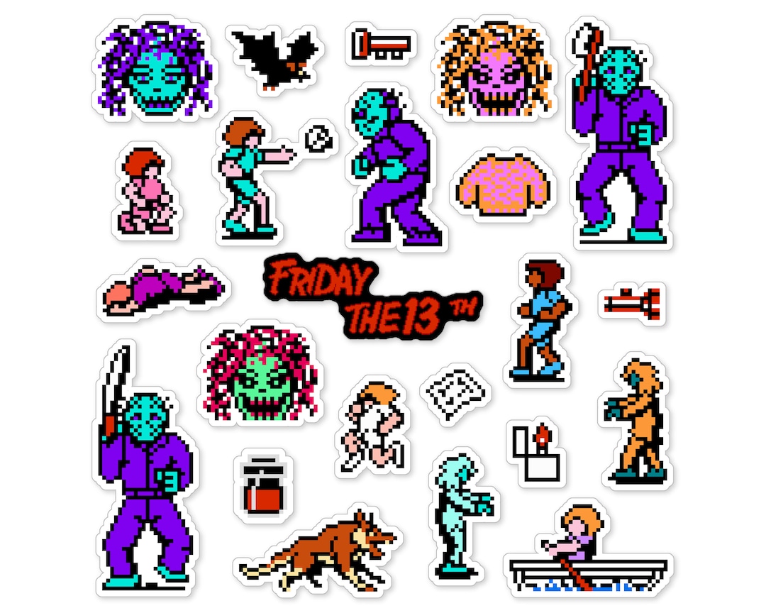 Friday the 13th NES Sticker Set 23 Pieces - Etsy