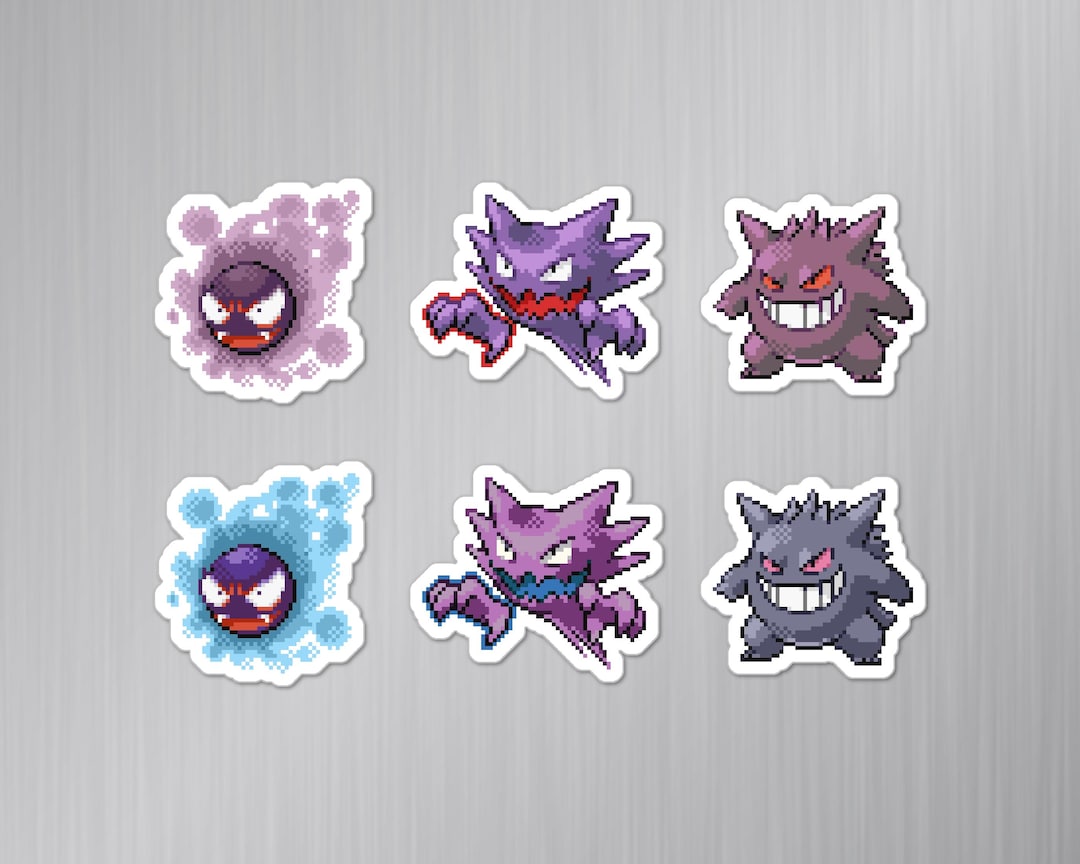 Gastly Haunter Gengar Evolution Line Pokemon Fire Red Leaf Green Magnet ...