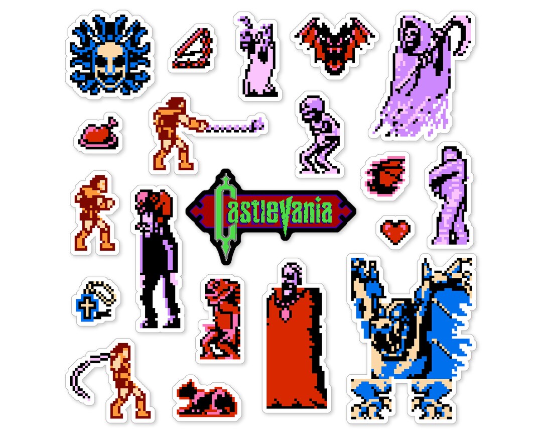 Castlevania 1 NES Sticker Set 20 Pieces - Etsy