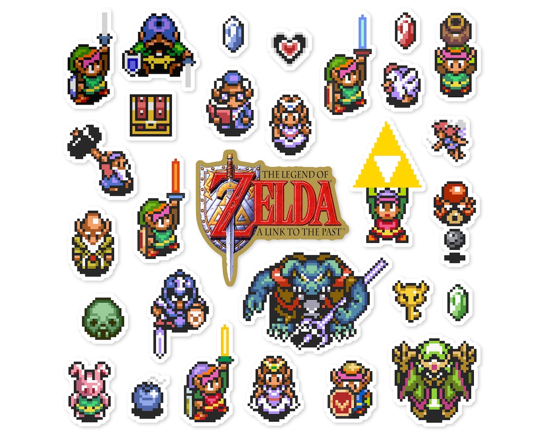 The Legend of Zelda A Link to the Past SNES Sticker Set 29 Pieces - Etsy