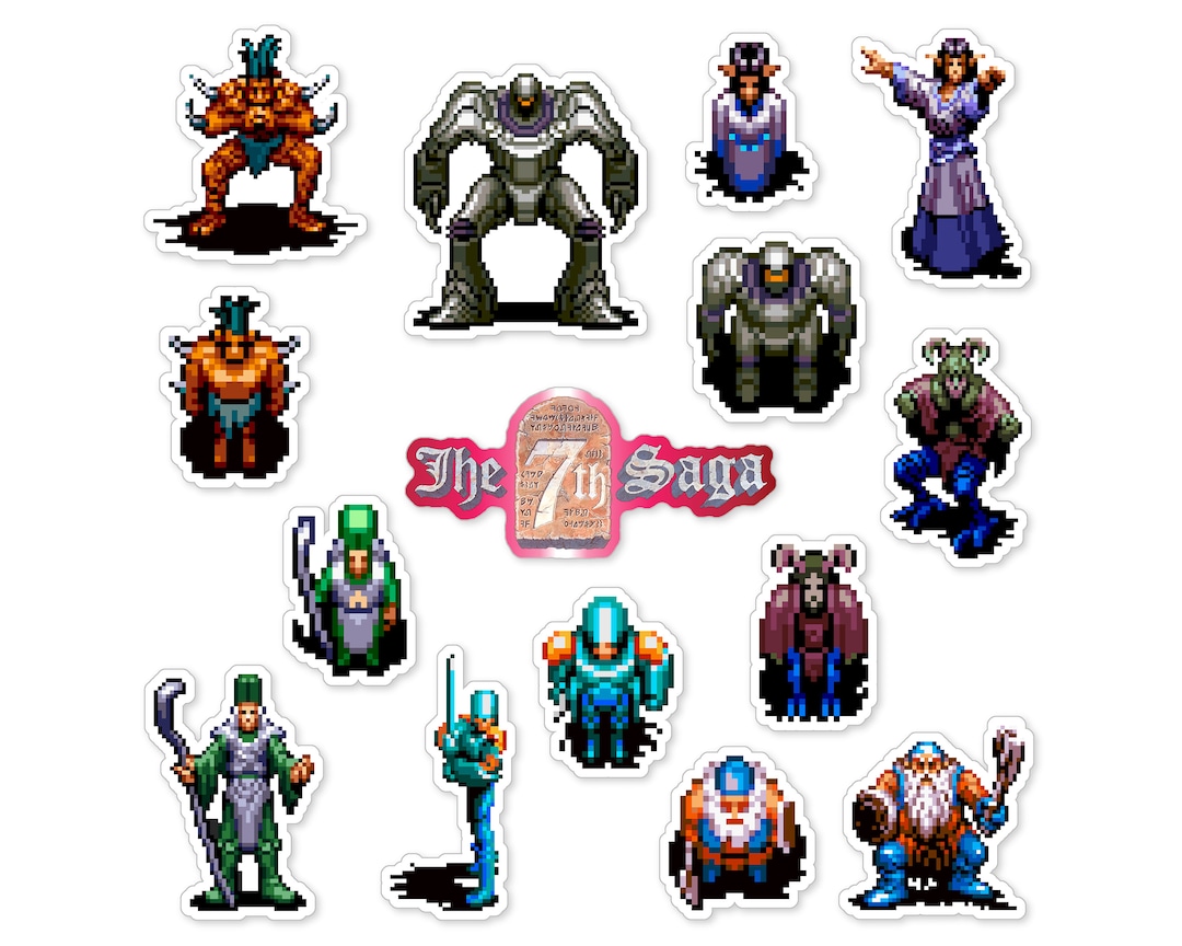 The 7th Saga Elnard SNES Sticker Set 15 Pieces - Etsy