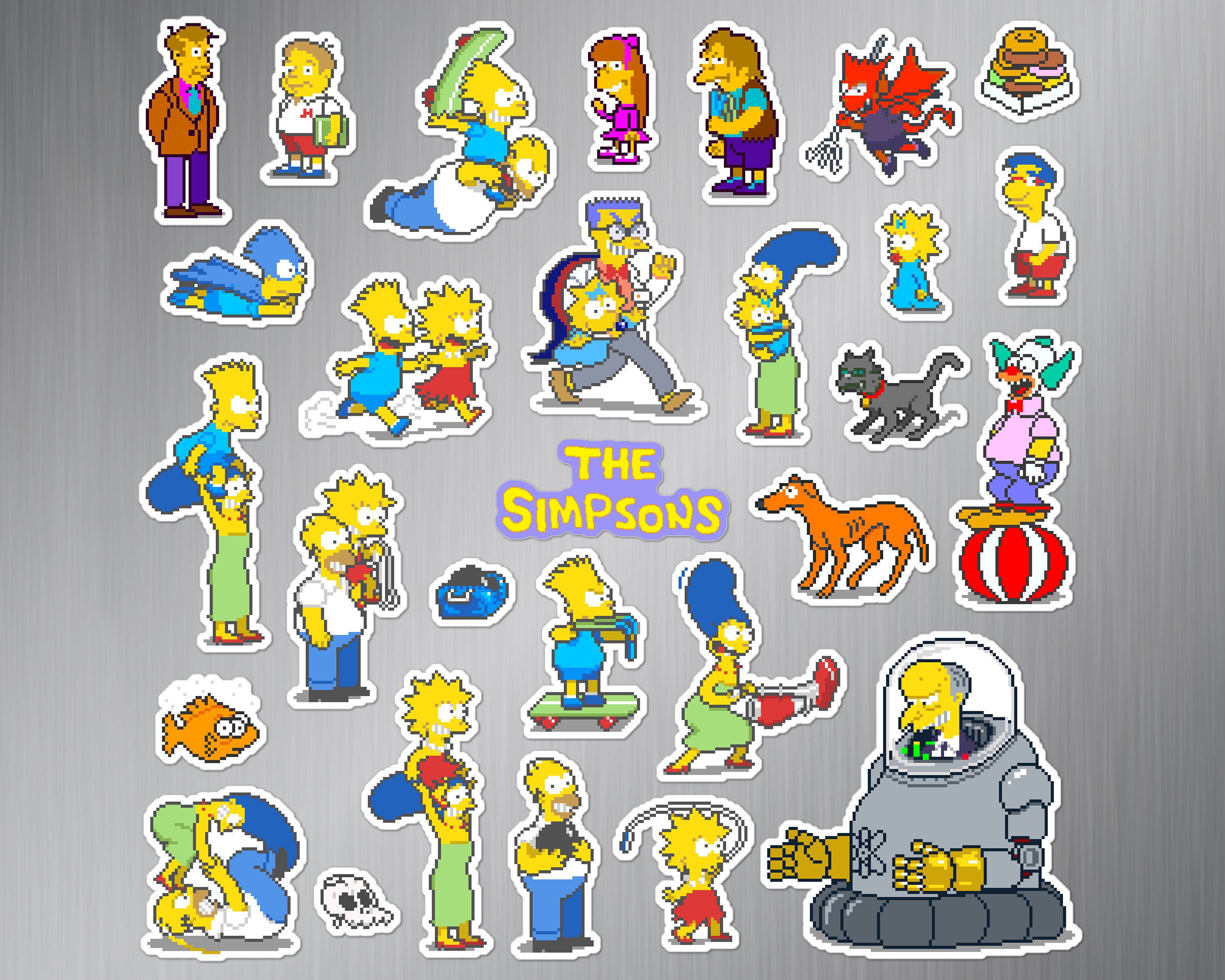The Simpsons Arcade Game Magnet Set 29 Pieces - Etsy