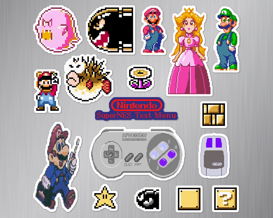Super Nintendo SNES Supernes Test Program Magnet Set 17 Pieces - Etsy