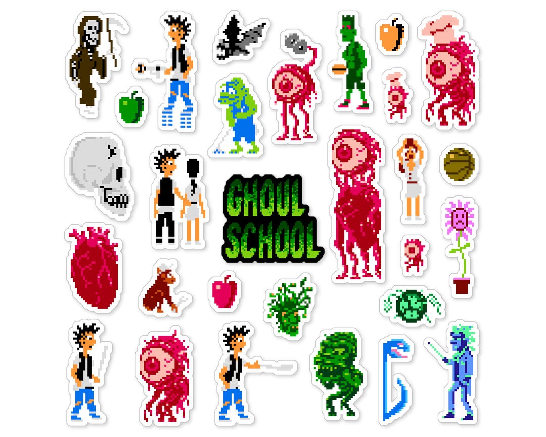 Ghoul School NES Sticker Set 29 Pieces - Etsy