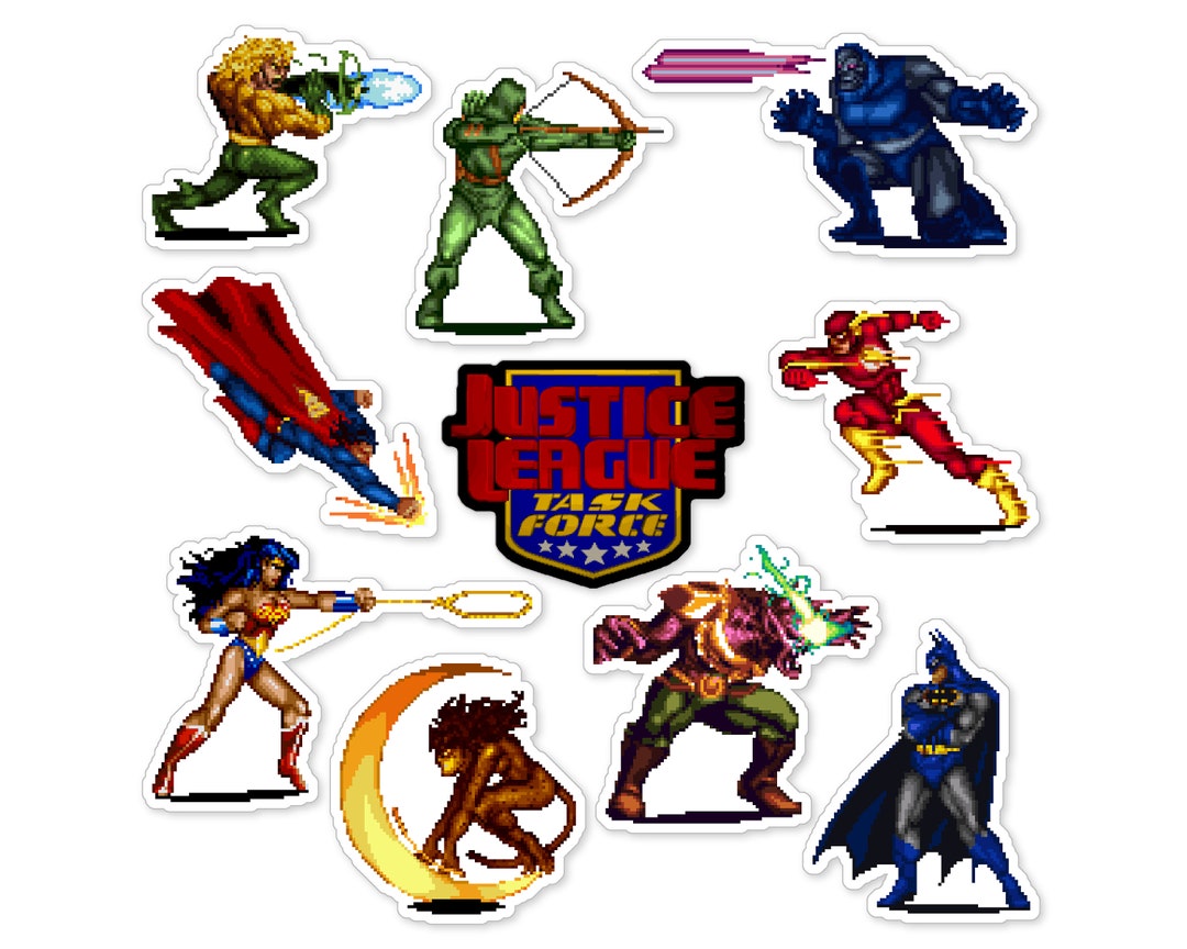 Justice League Task Force SNES Sticker Set 10 Pieces - Etsy