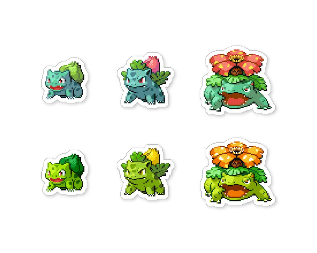 Bulbasaur Ivysaur Venusaur Evolution Line Pokemon Fire Red - Etsy