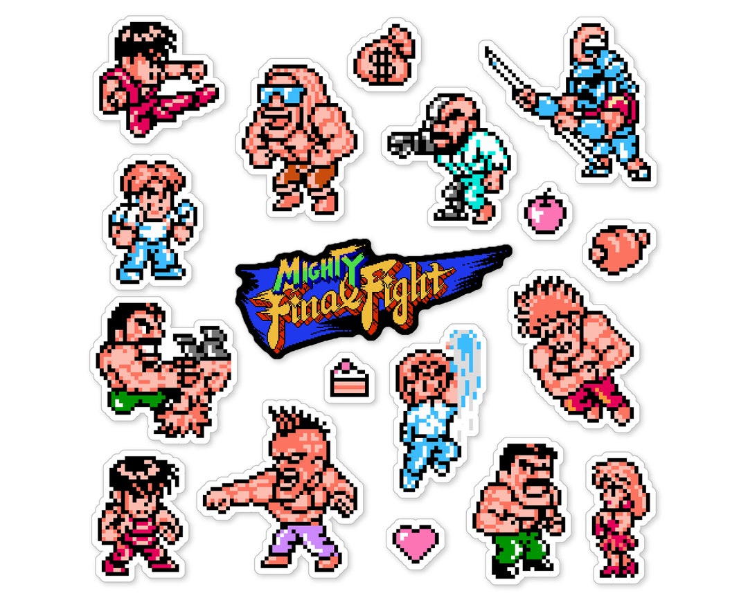 Mighty Final Fight NES Sticker Set 18 Pieces - Etsy