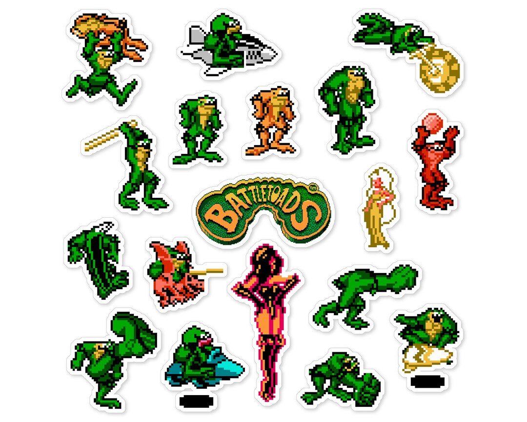 Battletoads NES Sticker Set 18 Pieces - Etsy