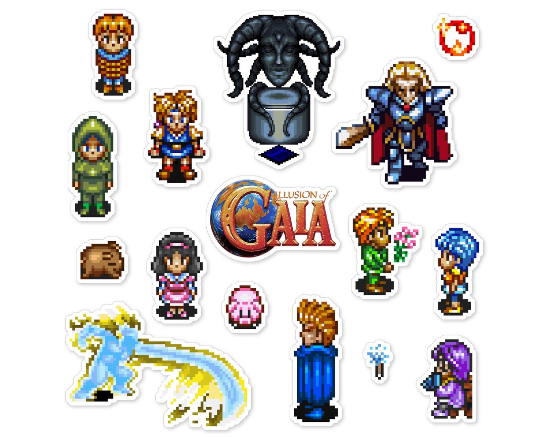 Illusion of Gaia Sticker Set 16 Pieces - Etsy