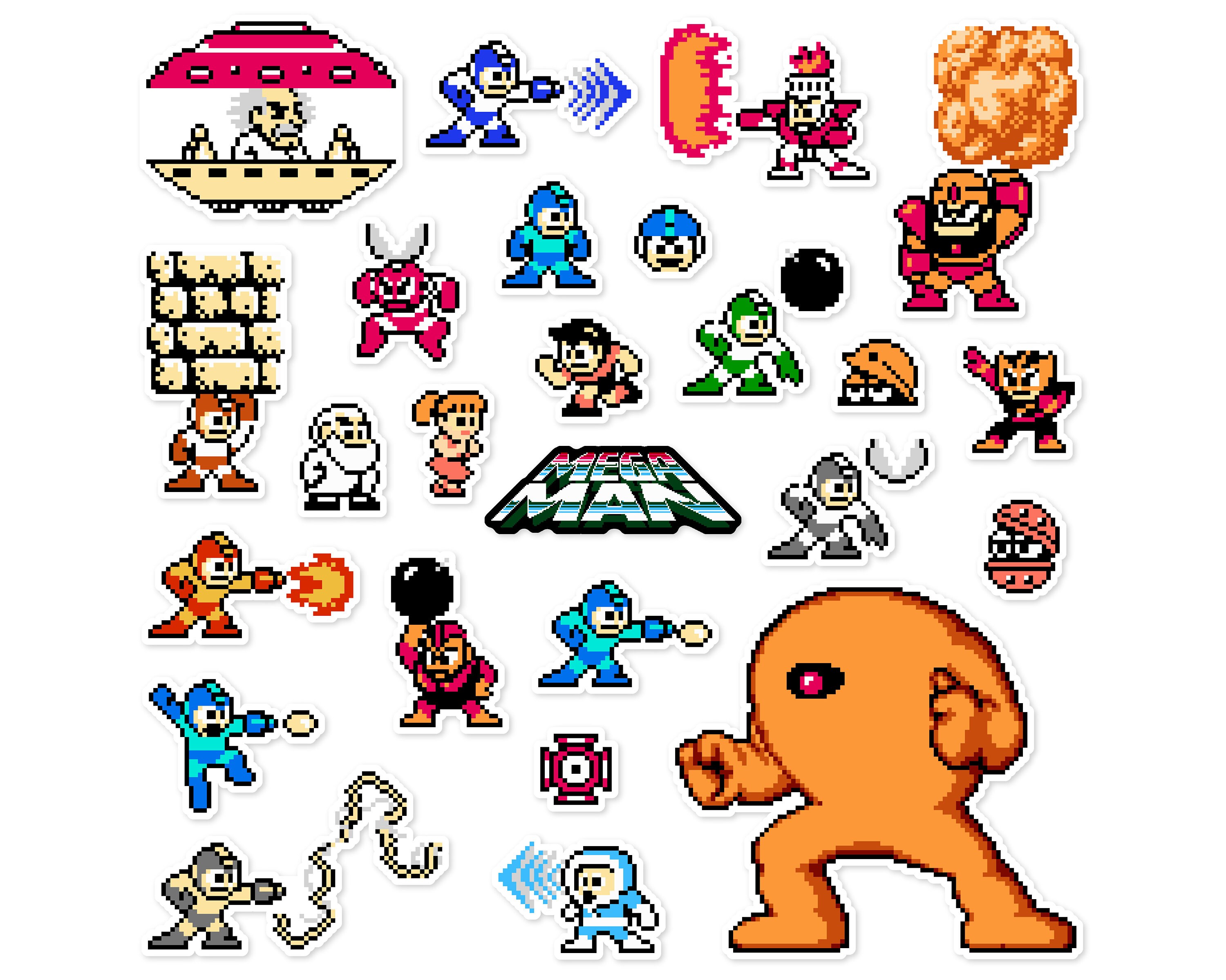 Mega Man Sticker Set 25 Pieces - Etsy