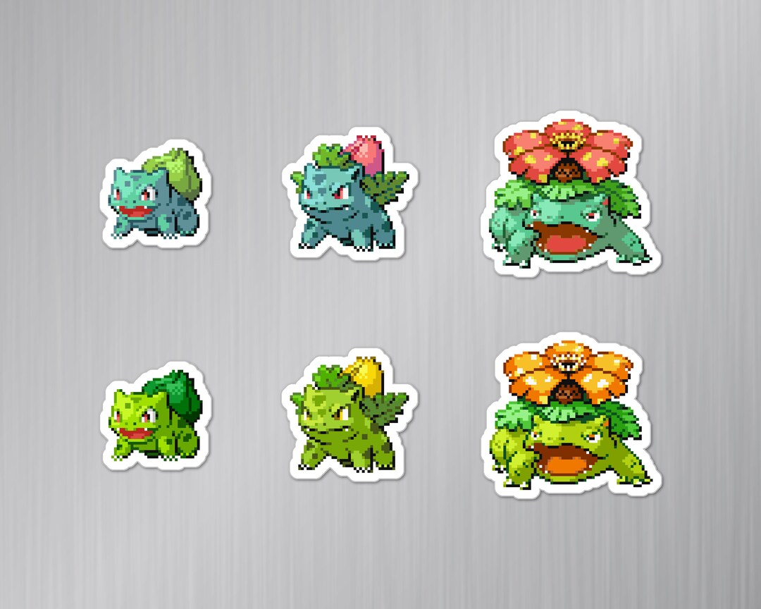 Bulbasaur Ivysaur Venusaur Evolution Line Pokemon Fire Red Leaf Green ...