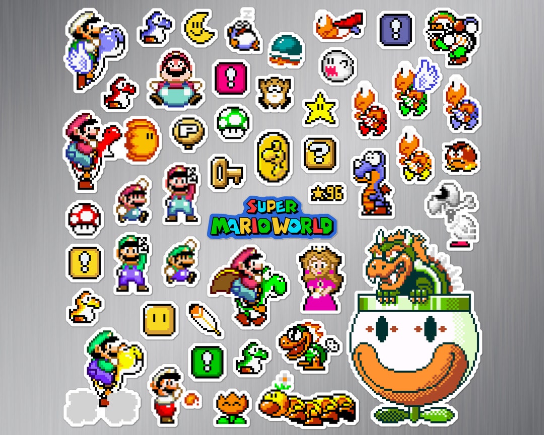Super Mario World Magnet Set 48 Pieces - Etsy
