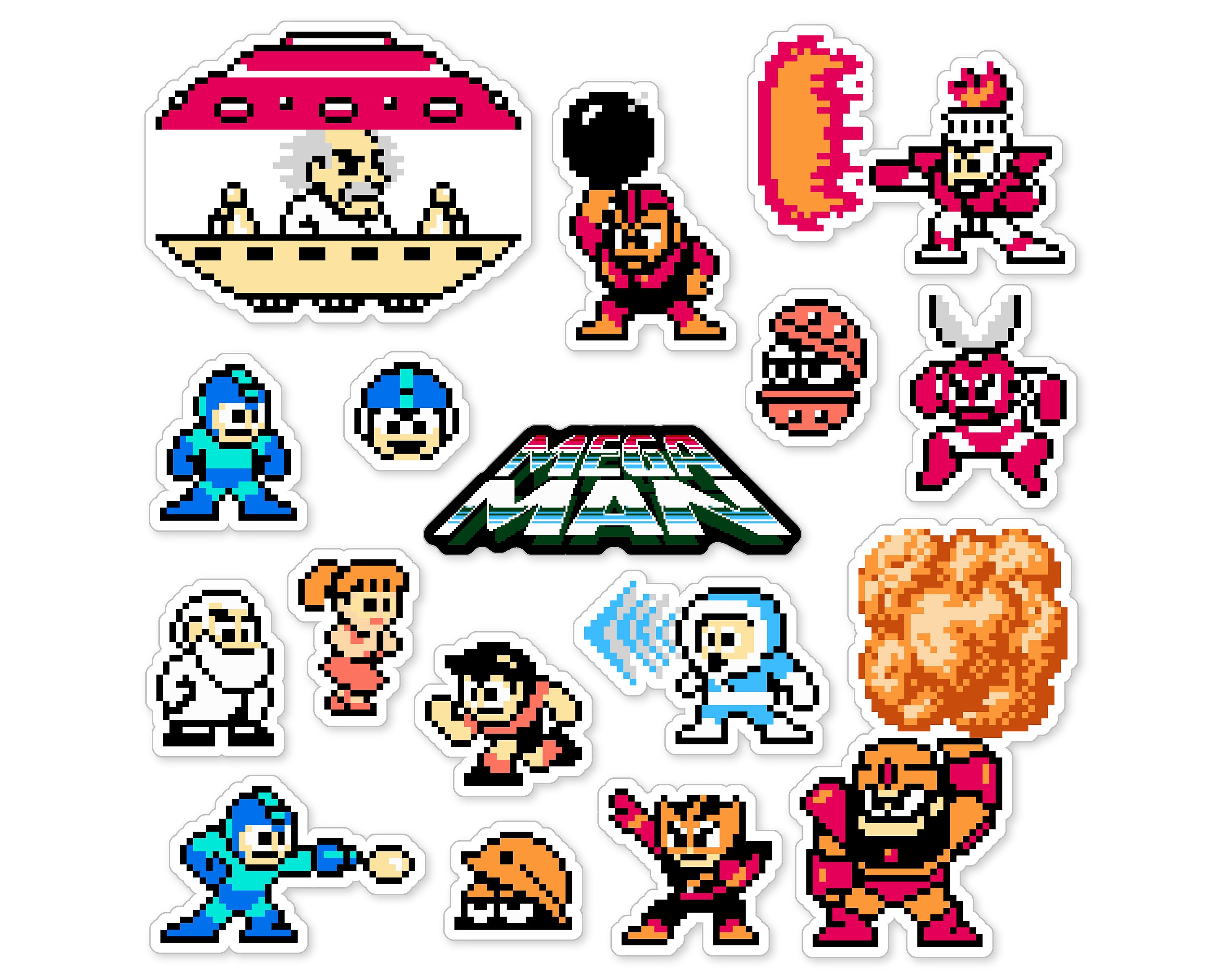 Mega Man 1 NES Sticker Set 16 Pieces - Etsy