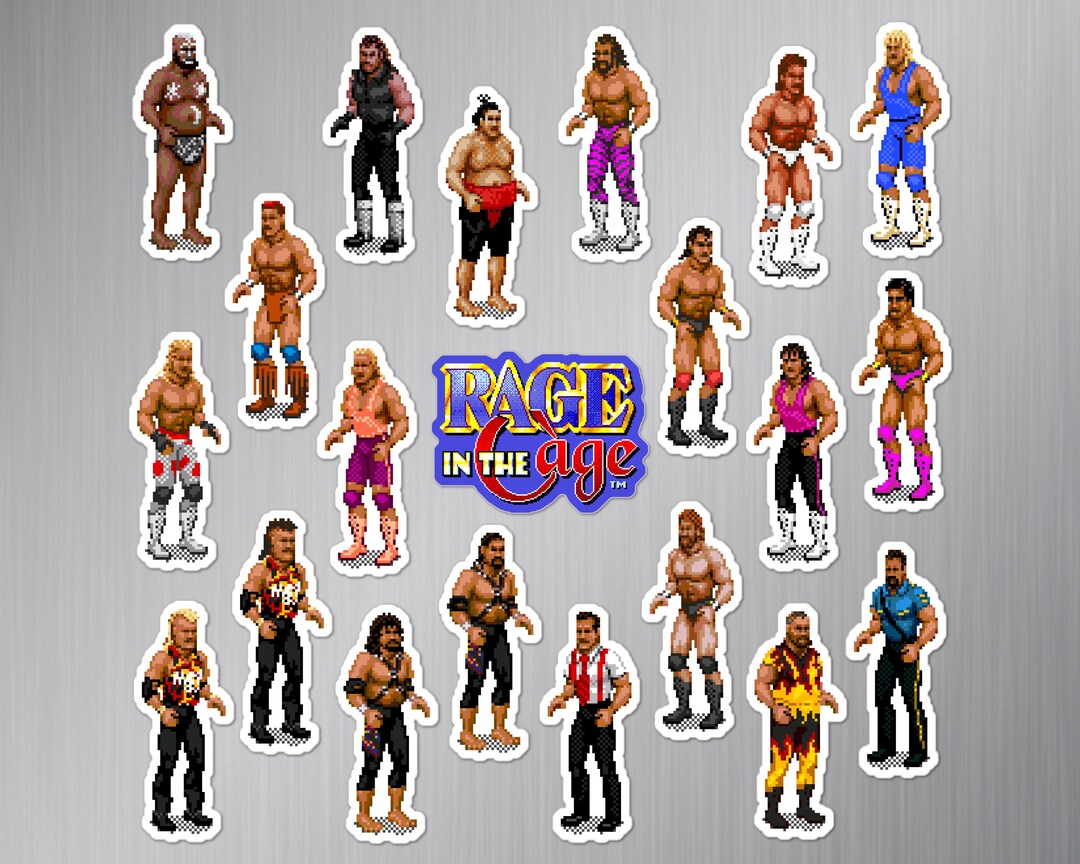 WWF Rage in the Cage Sega CD Magnet Set 21 Pieces - Etsy