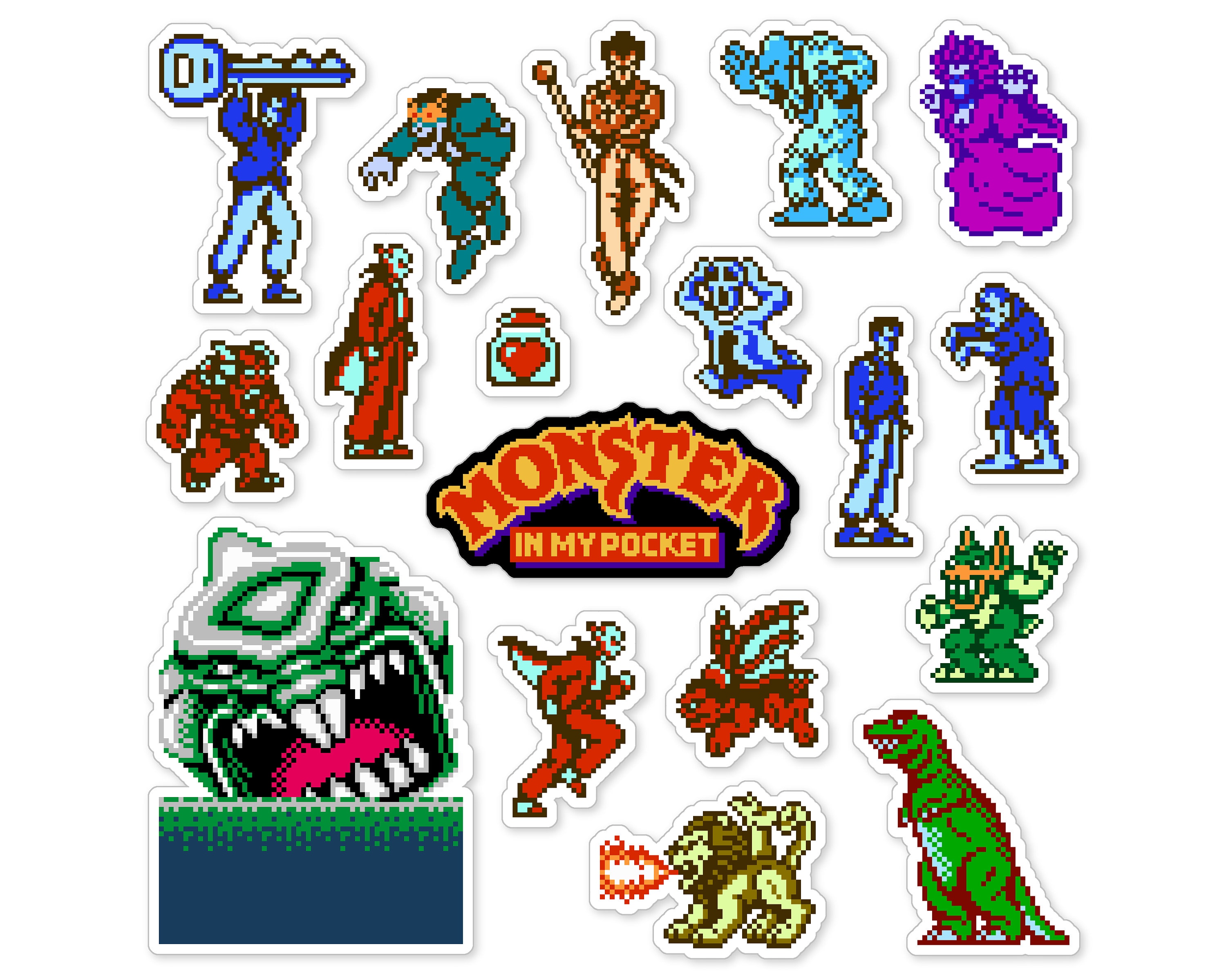 Monster in My Pocket NES Sticker Set 18 Pieces - Etsy
