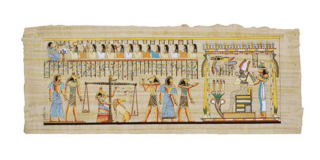 Original Egyptian Papyrus Hunefer's Judgement Final Judgement on ...