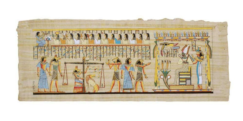 Original Egyptian Papyrus Hunefer's Judgement Final Judgement on ...