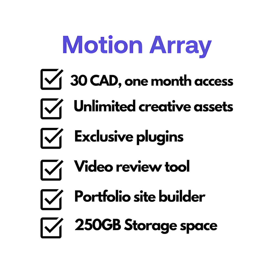 Motion Array Month Subscription/access - Etsy