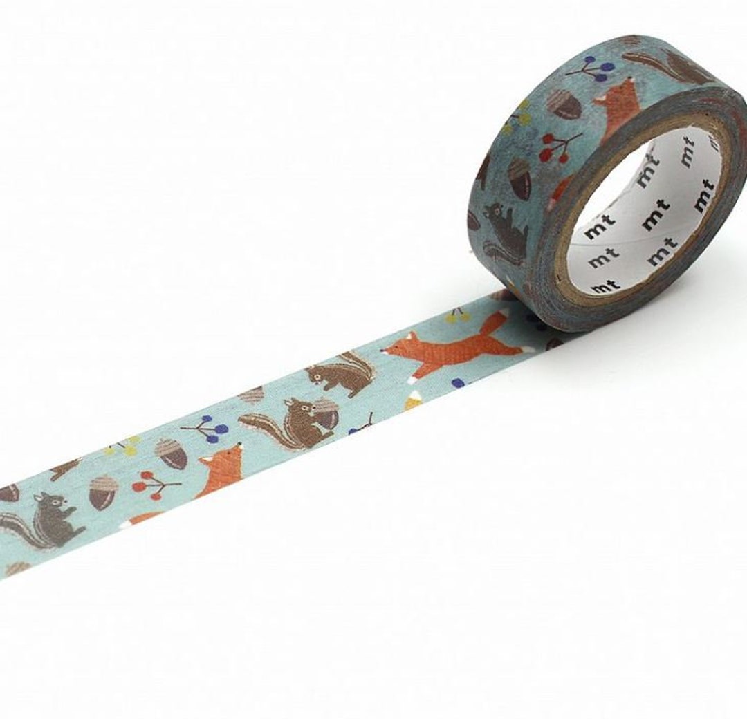 MT Embroidery Fox and Squirrel Masking Tape japanese Washi - Etsy