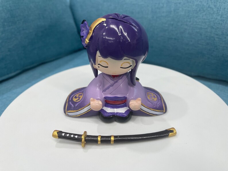 Genshin Impact Raiden Shogun Figurine the Statue of Her - Etsy