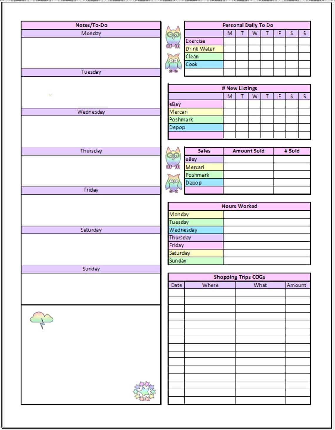 Reseller Business Planner Page Journal Pages Sales Log To-do List Time ...