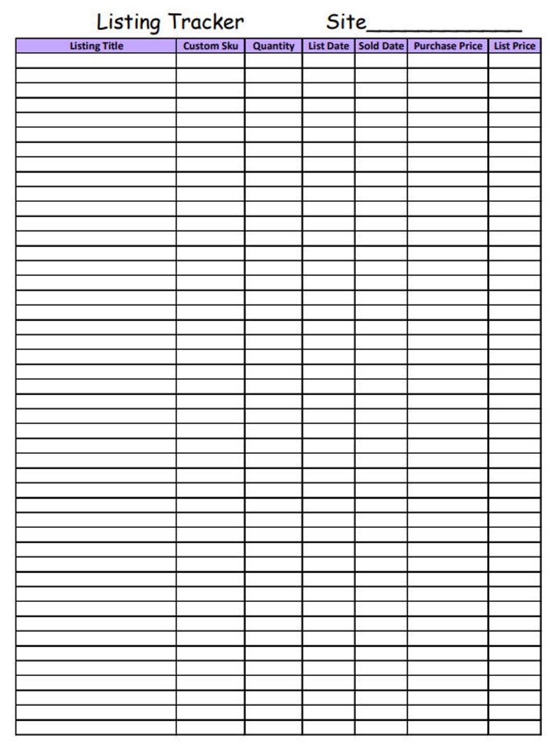 Reseller Inventory Tracker Log Spreadsheet Color Coded for Multiple ...