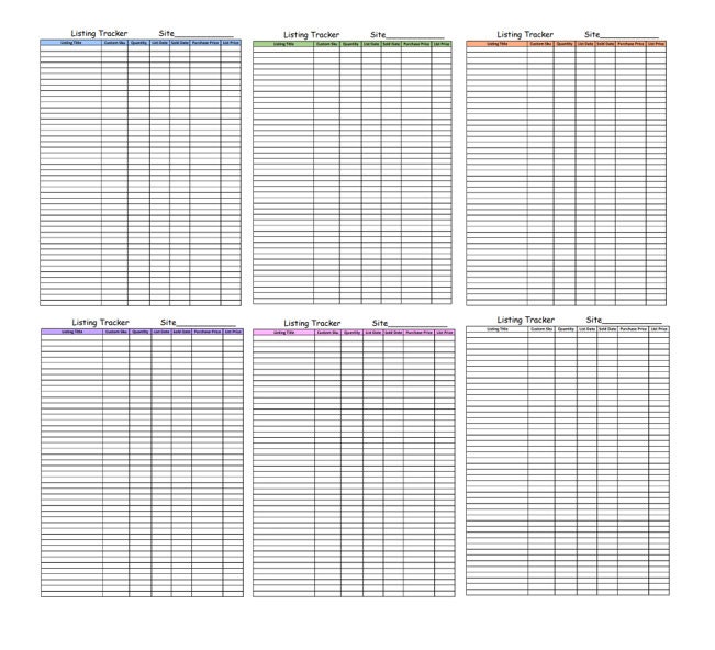 Reseller Inventory Tracker Log Spreadsheet Color Coded for Multiple ...