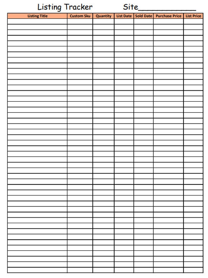 Reseller Inventory Tracker Log Spreadsheet Color Coded for Multiple ...