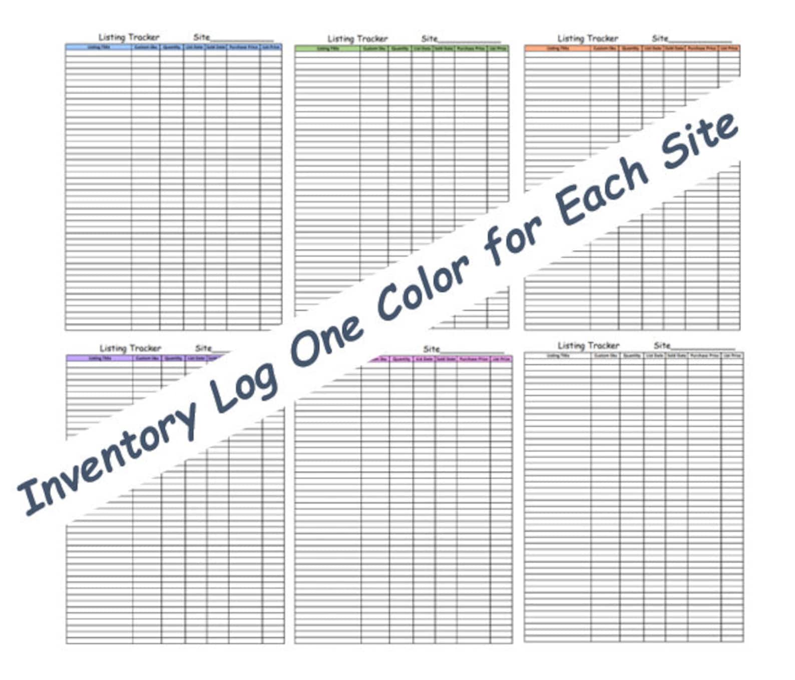 Reseller Inventory Tracker Log Spreadsheet Color Coded for Multiple ...