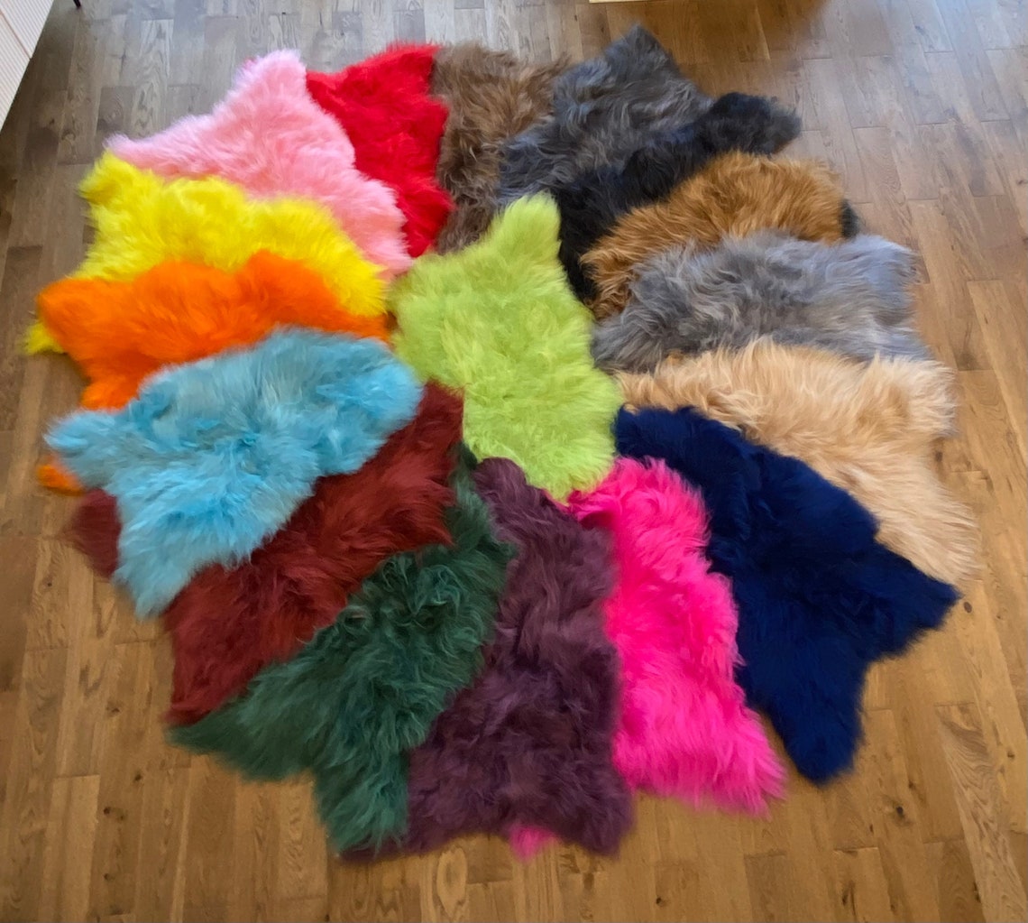 SALE Genuine Icelandic Colors Sheepskin Rug, Pelt, Carpet, Giant ...