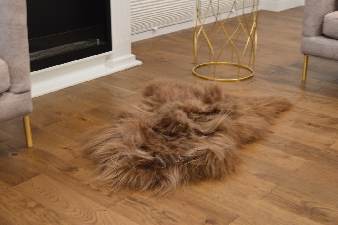 Genuine Natural Icelandic Brown Brisa Sheepskin Rug, Pelt, Carpet ...