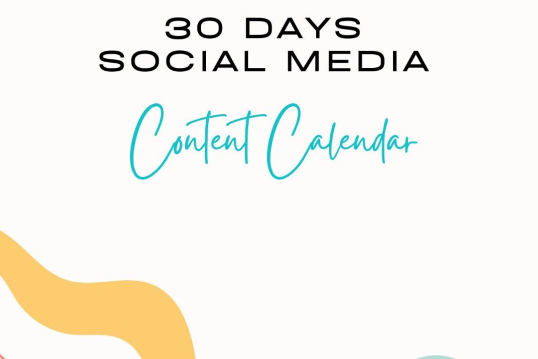 Social Media 30 Day Content Calendar On What To Post On Your Social