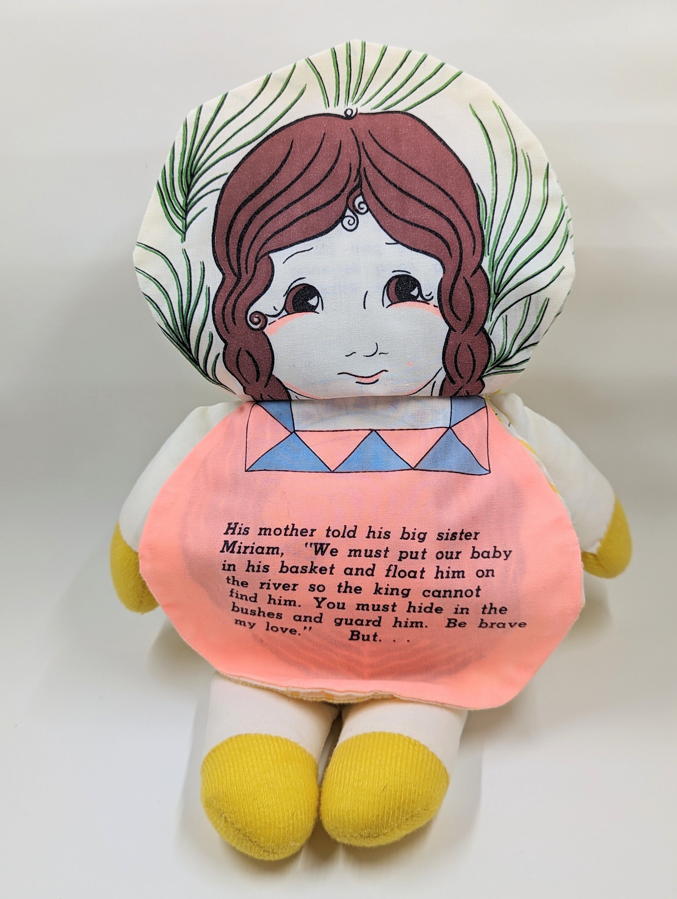 1985 VTG Rare Moses Plush Flip Story Book Doll Jewish Tale Allyn Nelson ...