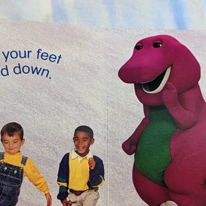 2 Vintage Board Books Barney Plays Nose to Toes & Barney's - Etsy