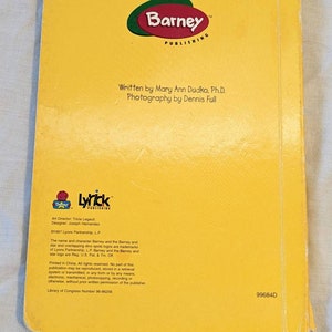 2 Vintage Board Books Barney Plays Nose to Toes & Barney's - Etsy