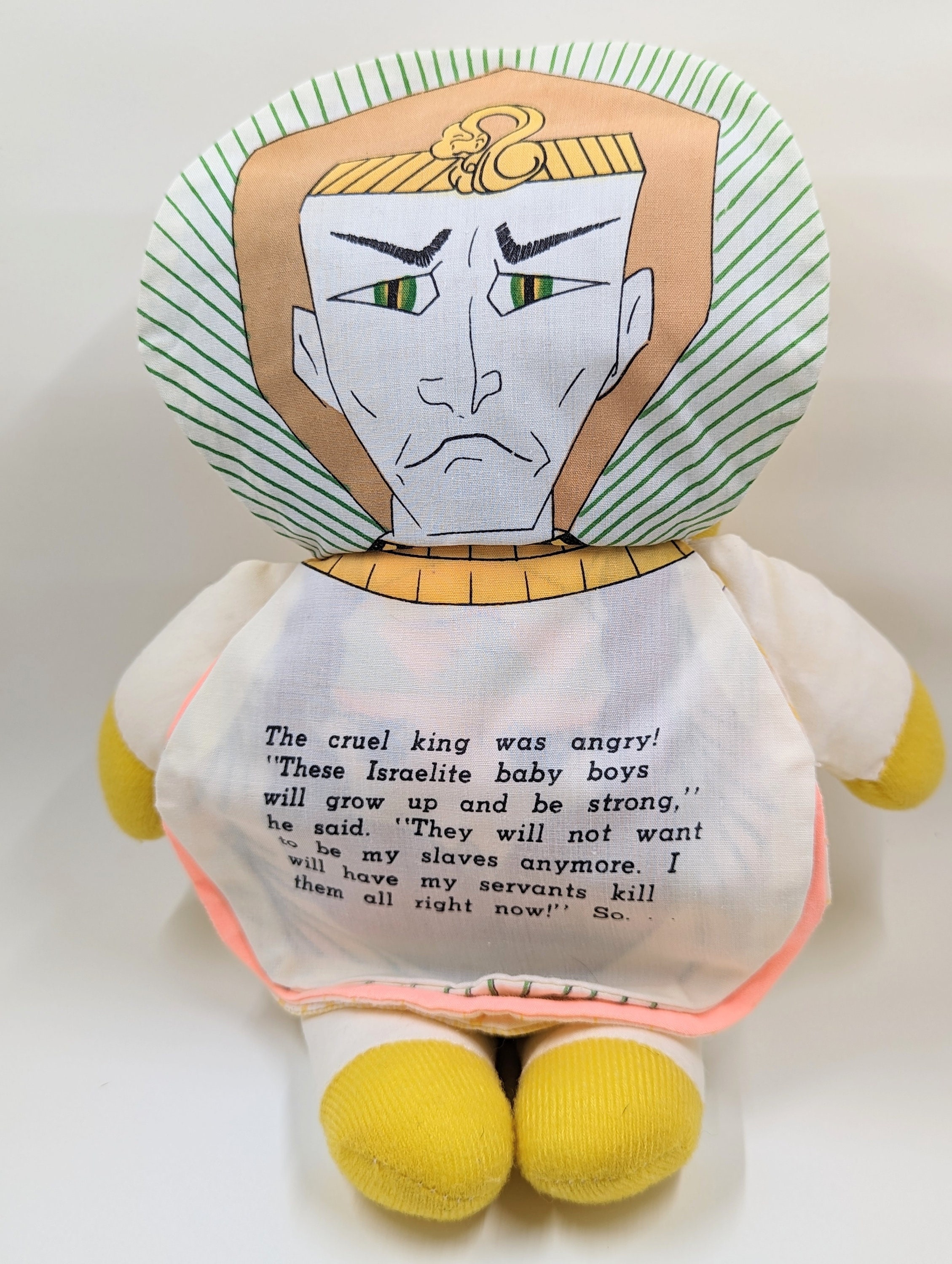 1985 VTG Rare Moses Plush Flip Story Book Doll Jewish Tale Allyn Nelson ...