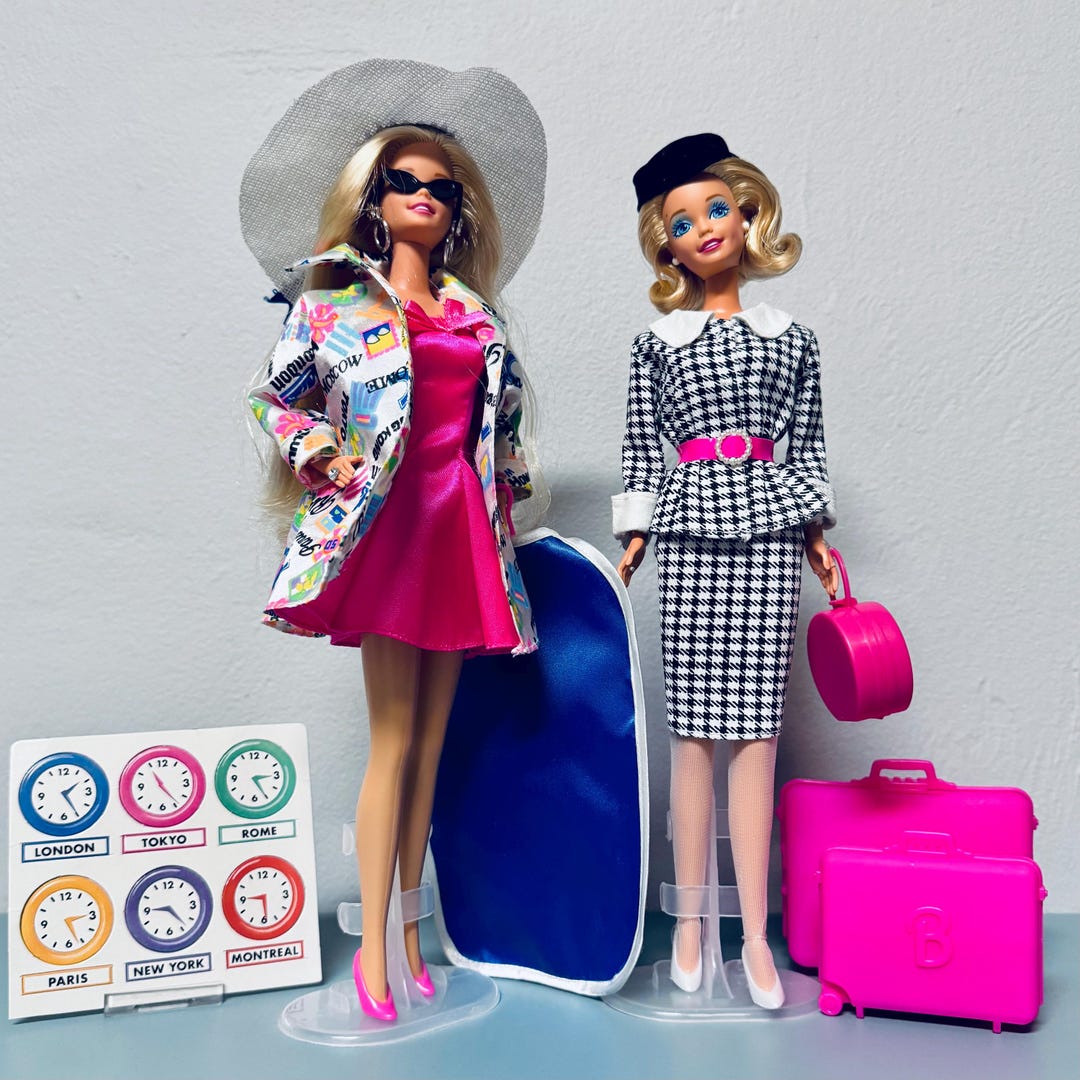 Vintage 1995 Barbie Dolls International Travel 1st & Paris Editions W ...