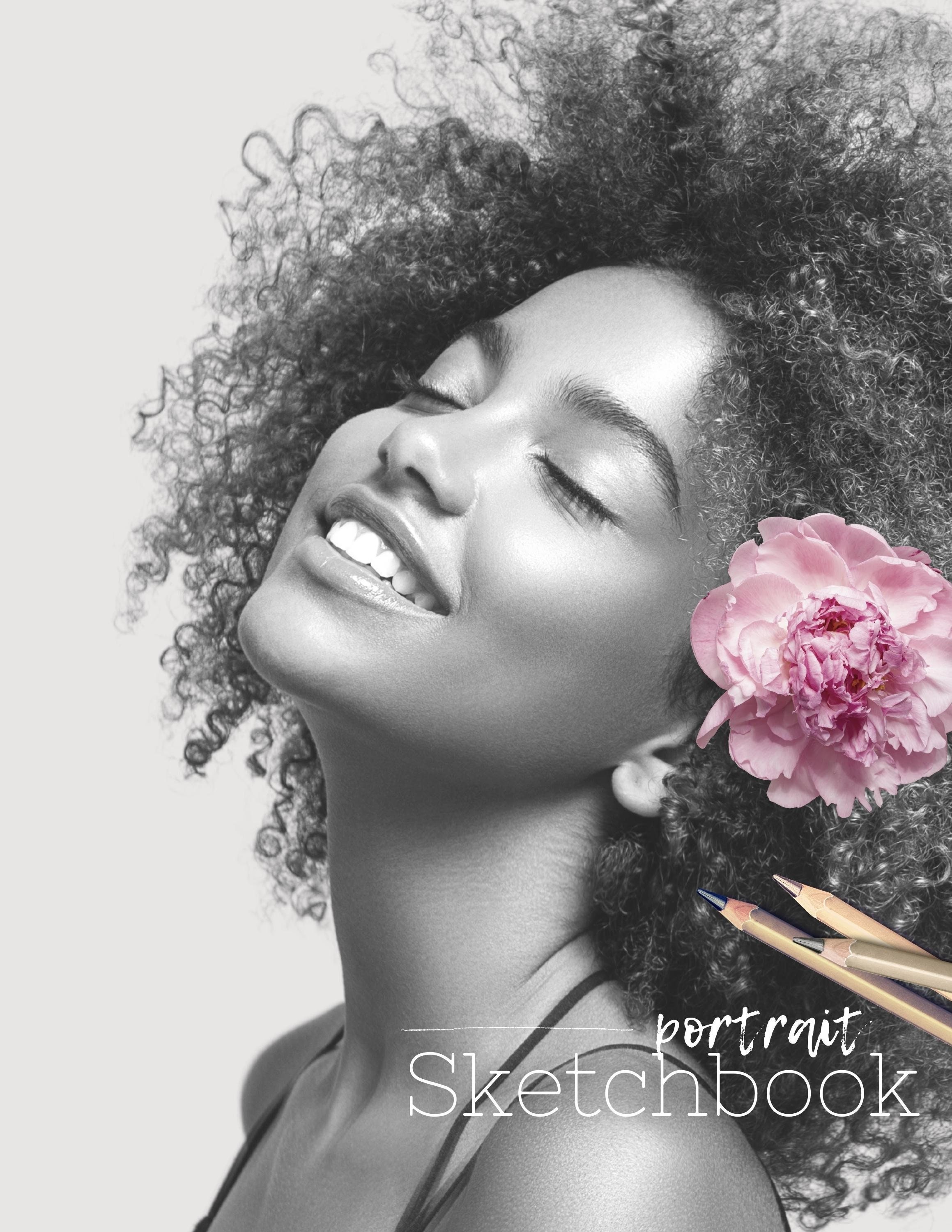 Grayscale Portrait Coloring Book, Printable Adult Coloring Pages ...