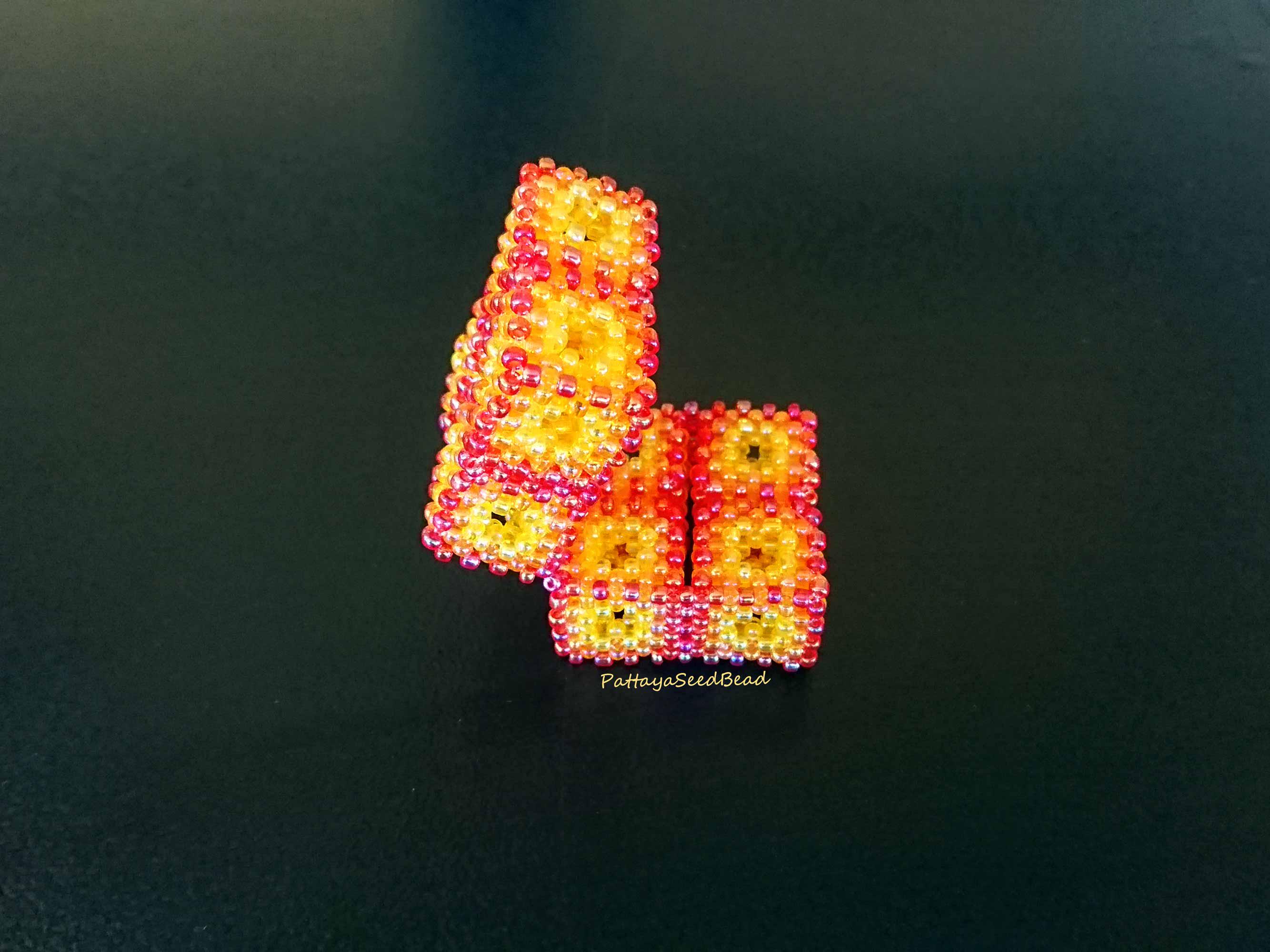 Beading Pattern for Infinity Open Cube Fidget Toy – RAW Cross Weave ...