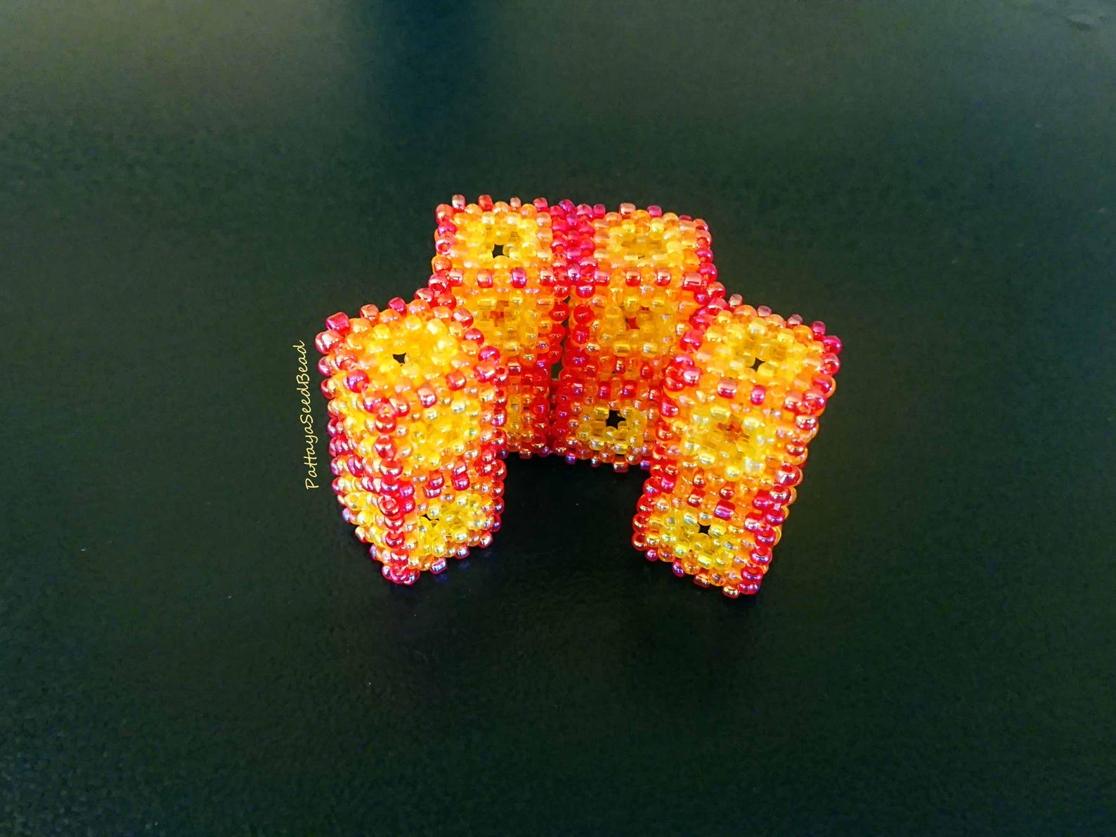 Beading Pattern for Infinity Open Cube Fidget Toy – RAW Cross Weave ...